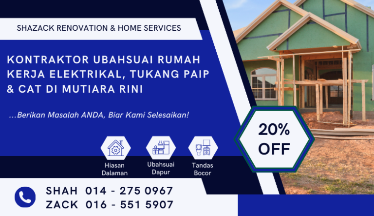 Ubahsuai Rumah Tukang Paip Kerja Mengecat & Elektrikal Di Mutiara Rini ...